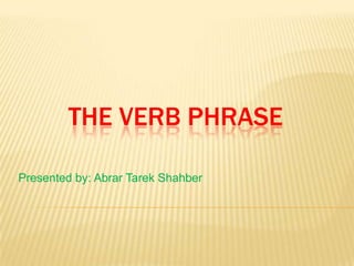 The verb phrase | PPTX