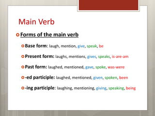 The Verb Phrase | PPTX