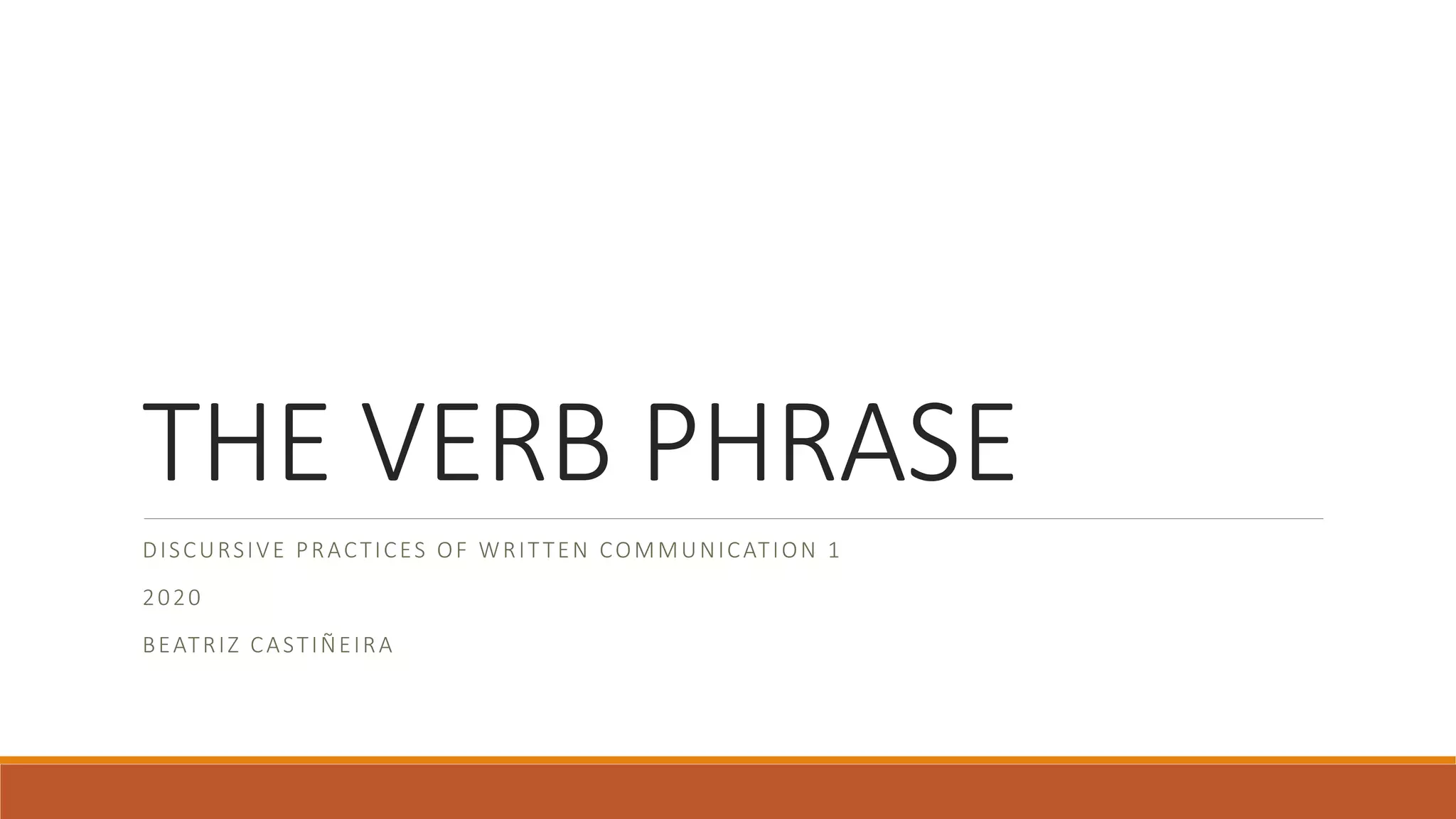 The verb phrase | PPTX