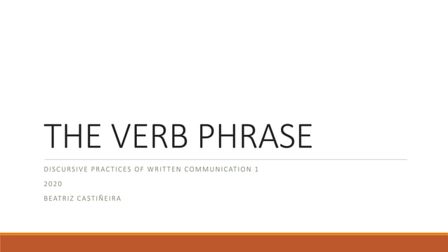 The verb phrase | PPTX