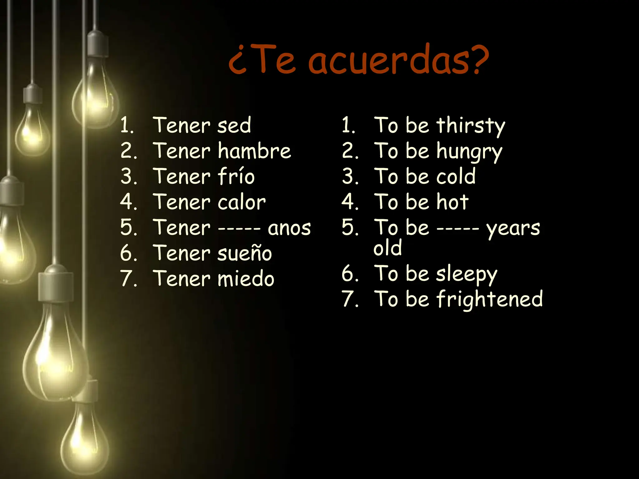 The Verb Tener.ppt