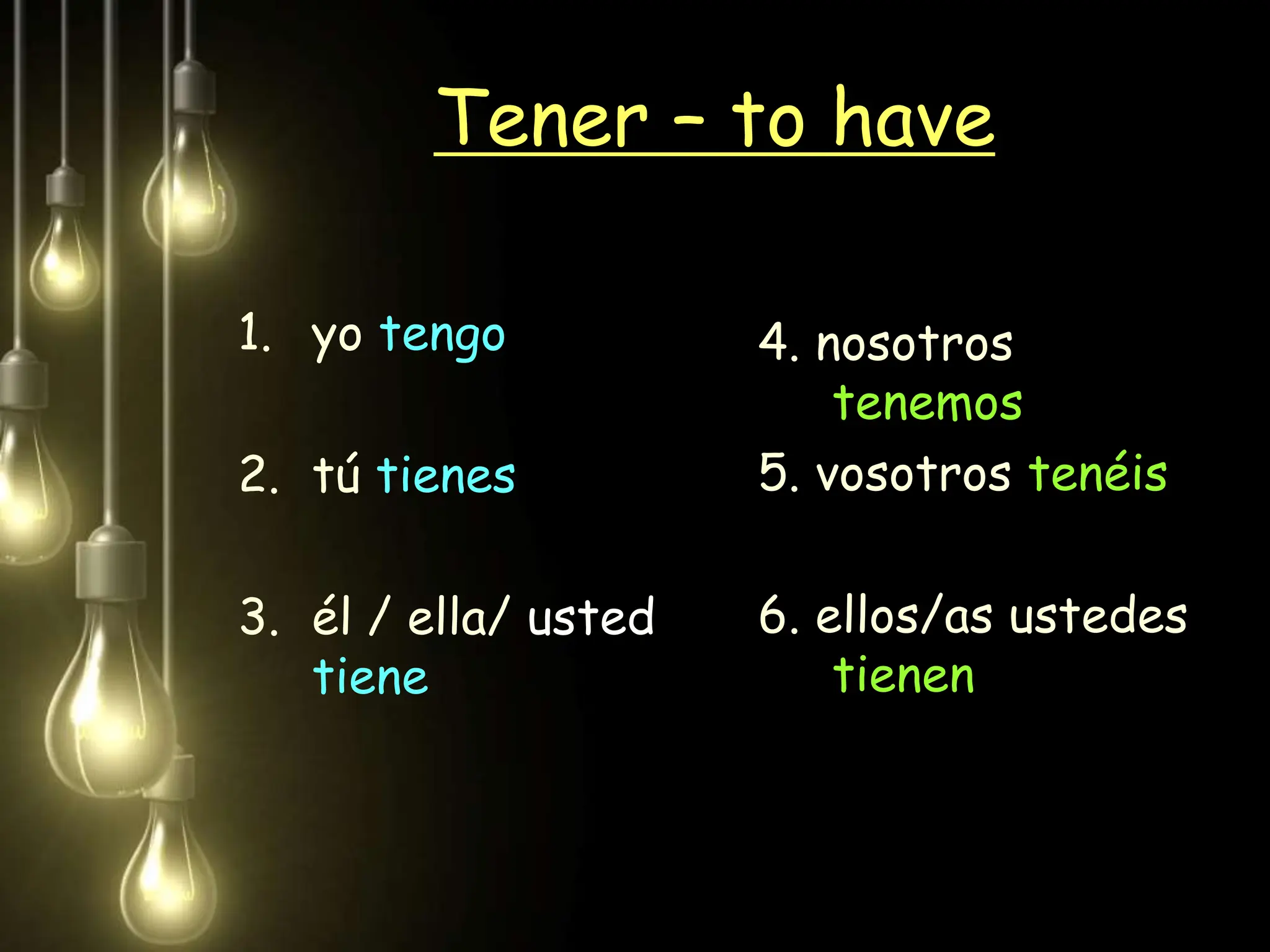The Verb Tener.ppt