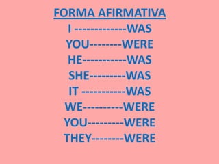 The verb to be simple past | PPTX