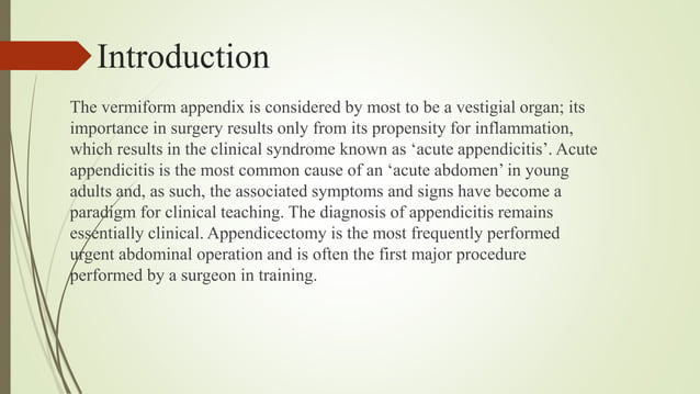 The Vermiform Appendix.pptx | Digestive Disorders | Diseases and Conditions