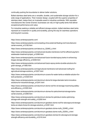 The Versatility and Durability of Bolted Stainless Steel Tanks.docx