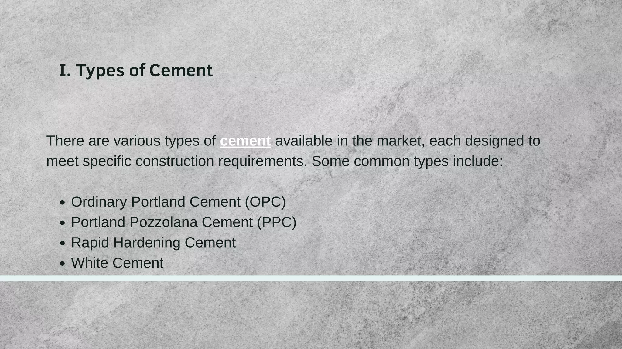 The Versatility and Importance of Cement in Construction Projects | PPT