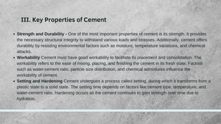 The Versatility and Importance of Cement in Construction Projects | PDF