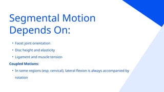 Biomechanics of the Vertebral Column: Structure, Movement & Clinical ...