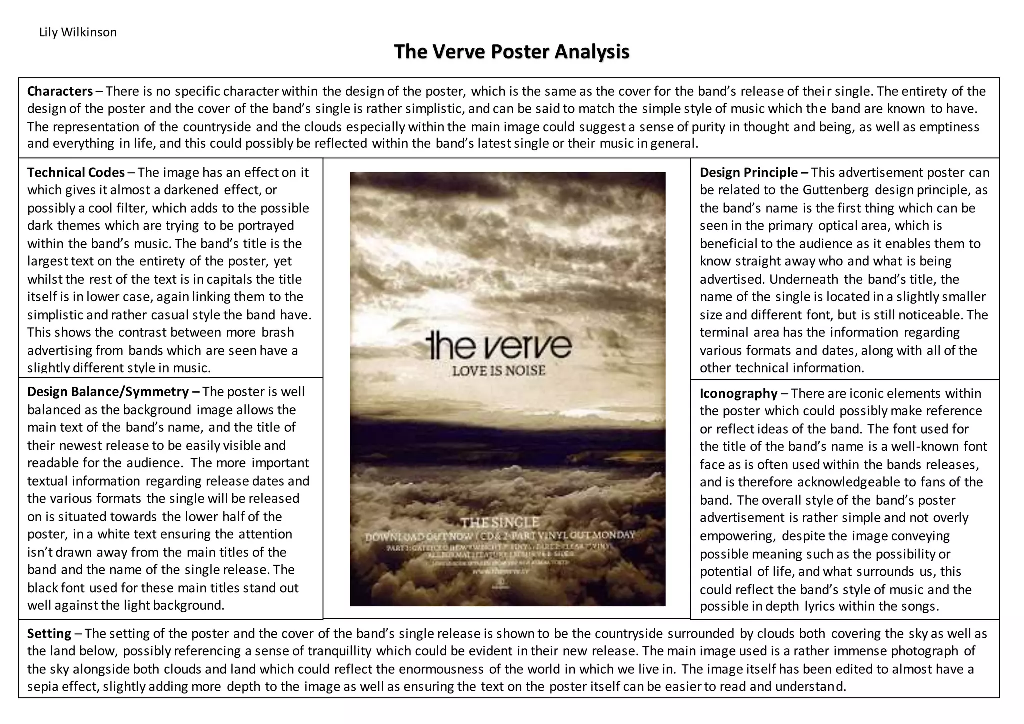 The verve poster analysis | DOCX