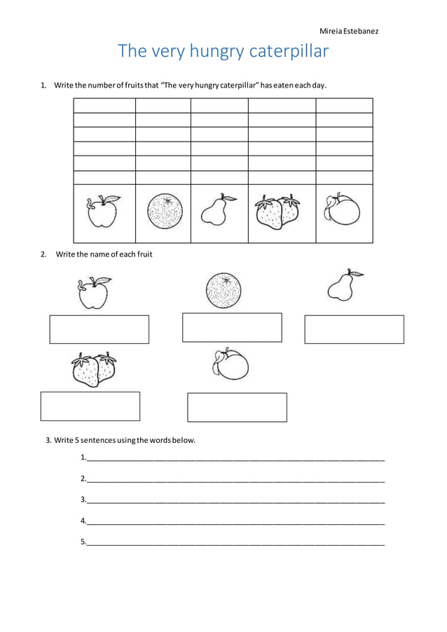 The very hungry caterpillar word | PDF