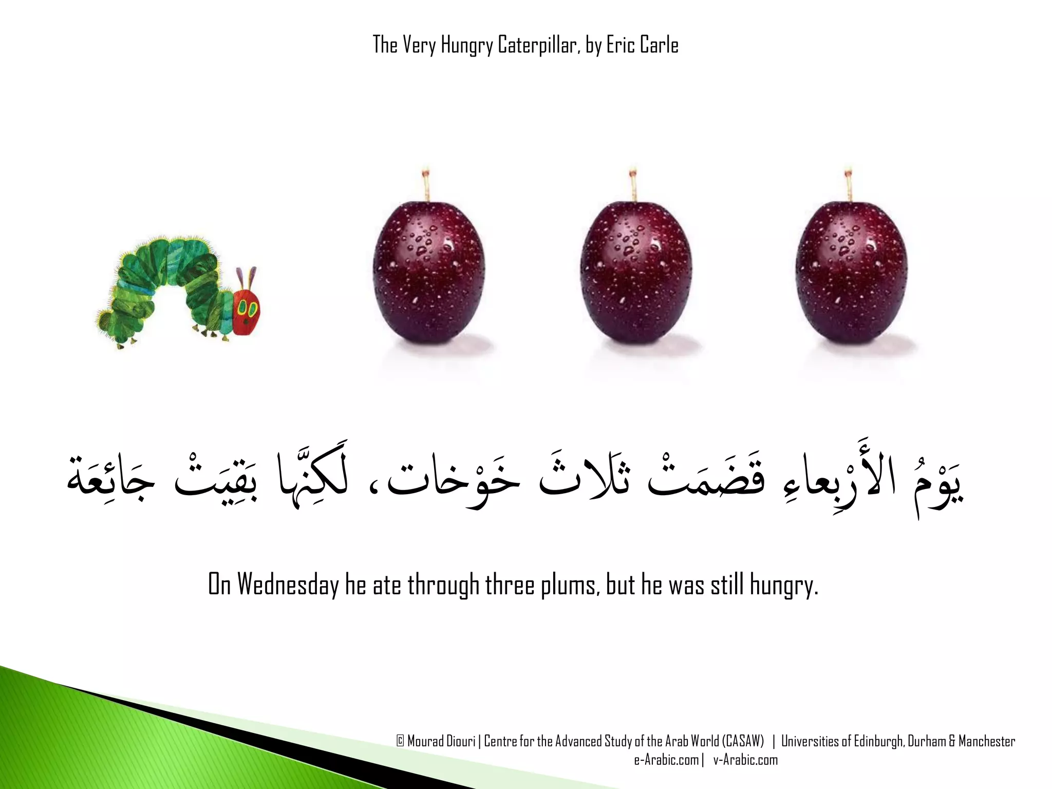 The very hungry caterpillar (arabic english) | PDF
