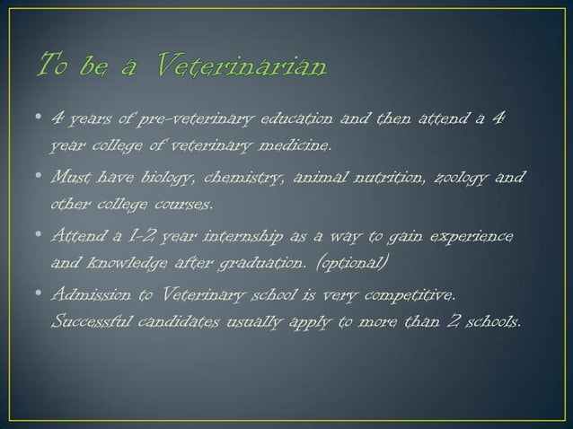 Vetinarian Career Description | PPT