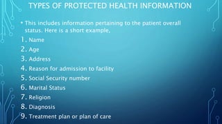 The viability of Personal Health Information MHA690 | PPT