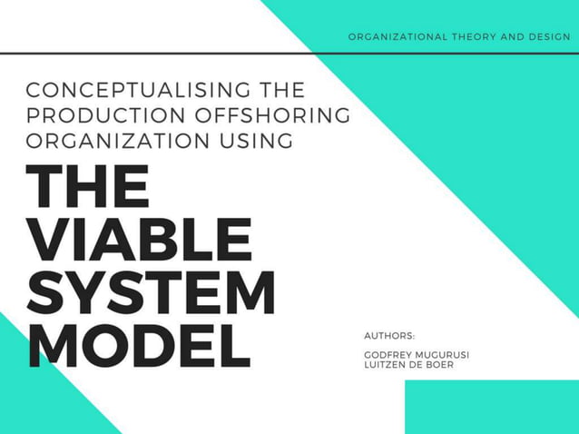 The Viable System Model | PPTX | Business | Business and Finance