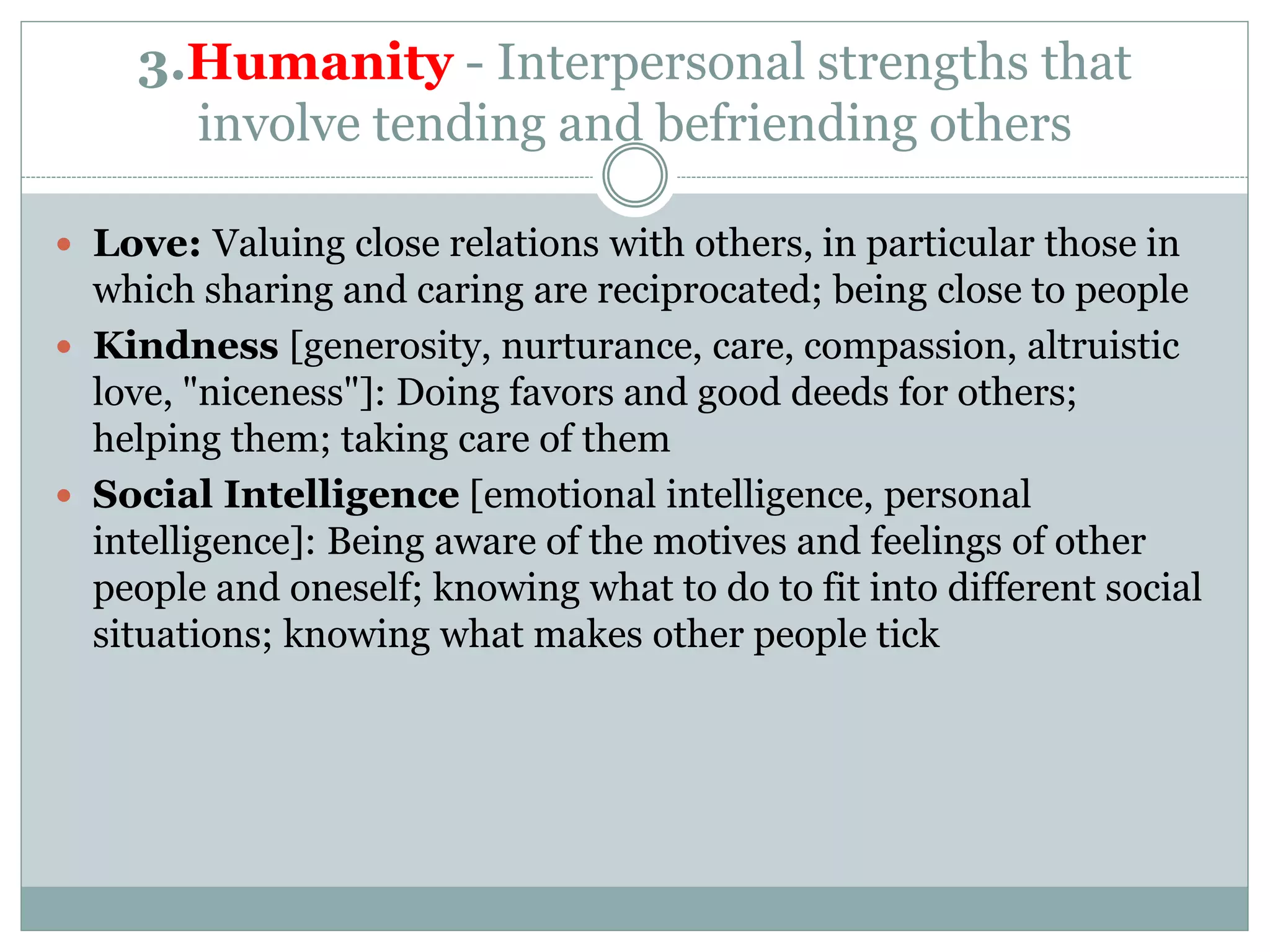 The via® classification of character strengths | PPTX | Spirituality ...