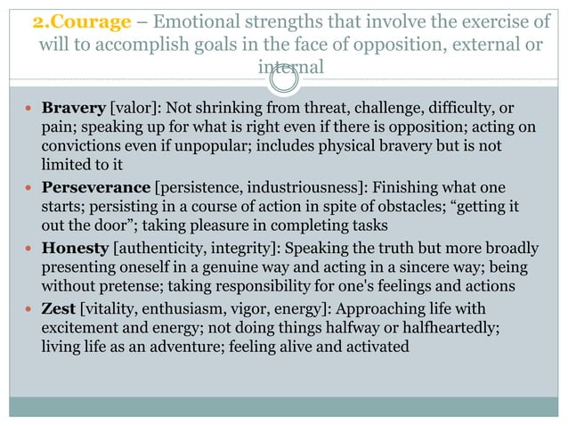 The via® classification of character strengths | PPTX | Spirituality ...