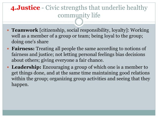 The via® classification of character strengths | PPTX | Spirituality ...