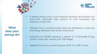 The vibrant startup challenge ONergy Solar | PPT