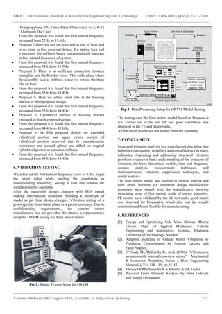 The vibration analysis of automobile outer rear view mirror with its ...