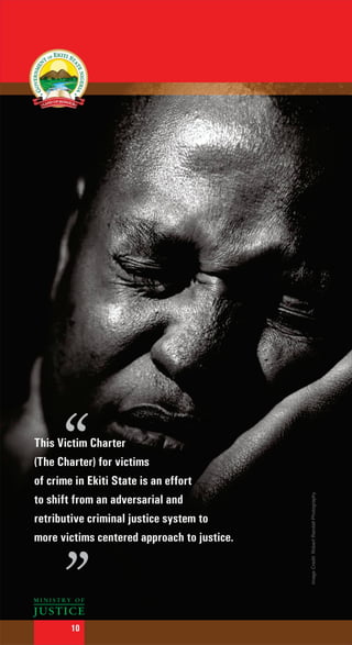 The Victim Charter: A Statement Of Right For Victims Of Crime In Ekiti ...