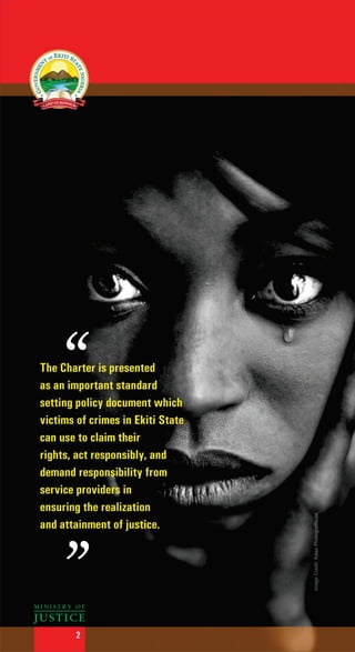 The Victim Charter: A Statement Of Right For Victims Of Crime In Ekiti ...