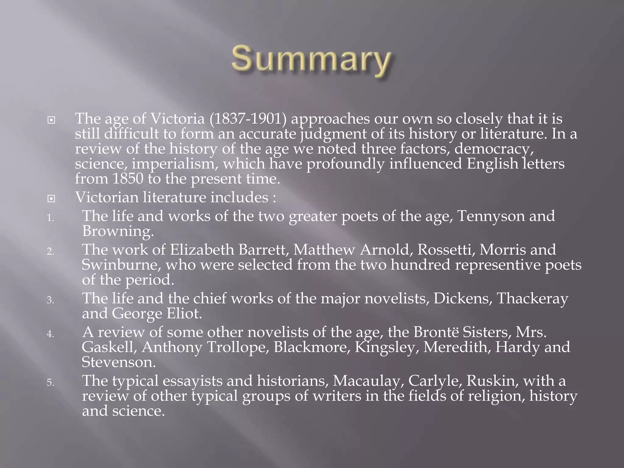 The victorian age | PPTX