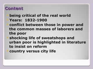 The victorian age & critical realism | PPT