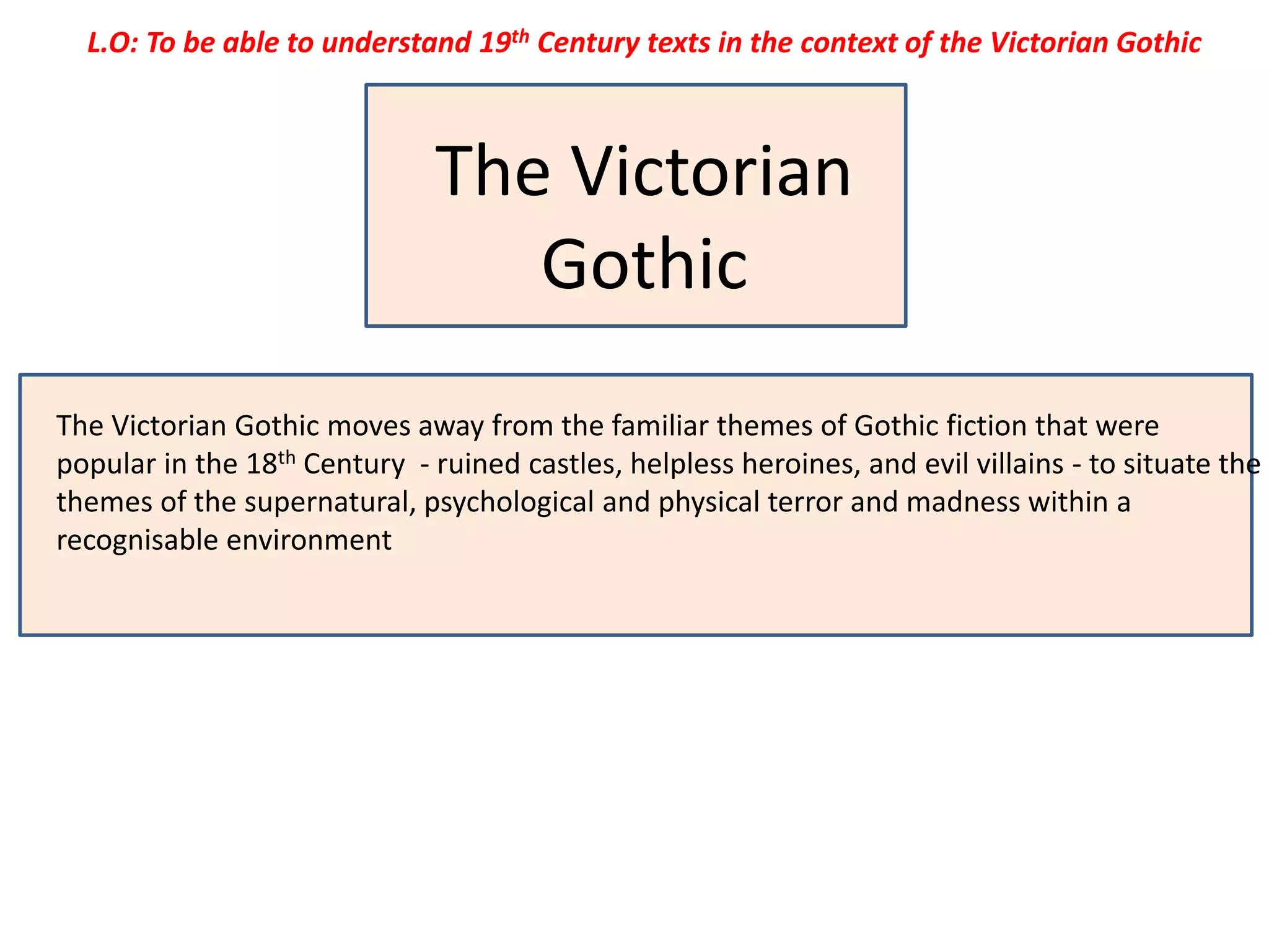 The victorian gothic frankenstein | PPTX