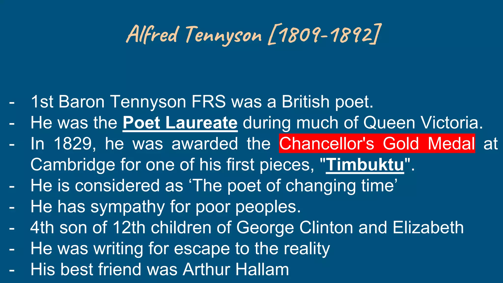 The victorian poets | PPTX