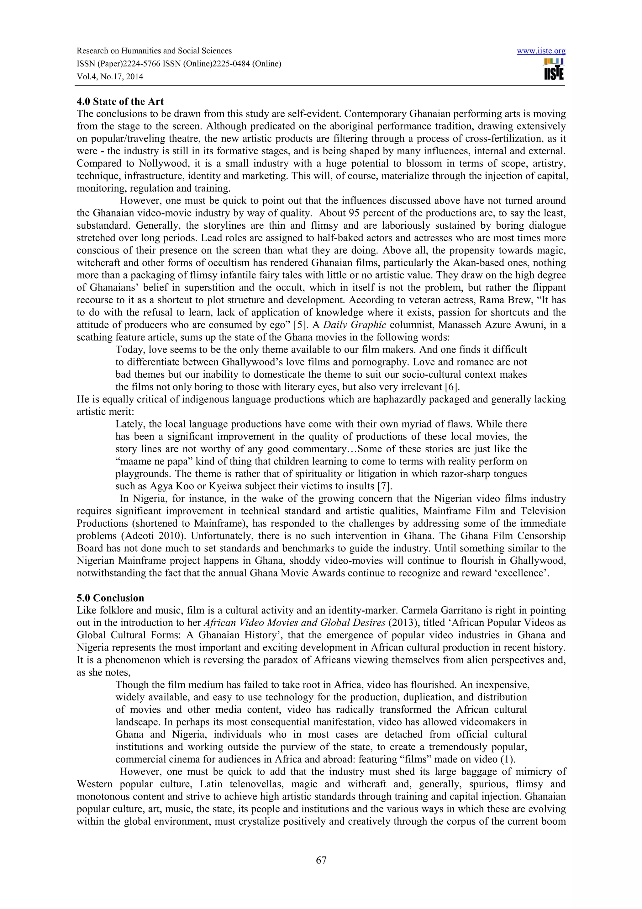 The video movie flourish in ghana | PDF