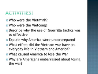 The vietnam war | PPTX | Death, Injury, or Military Conflict ...