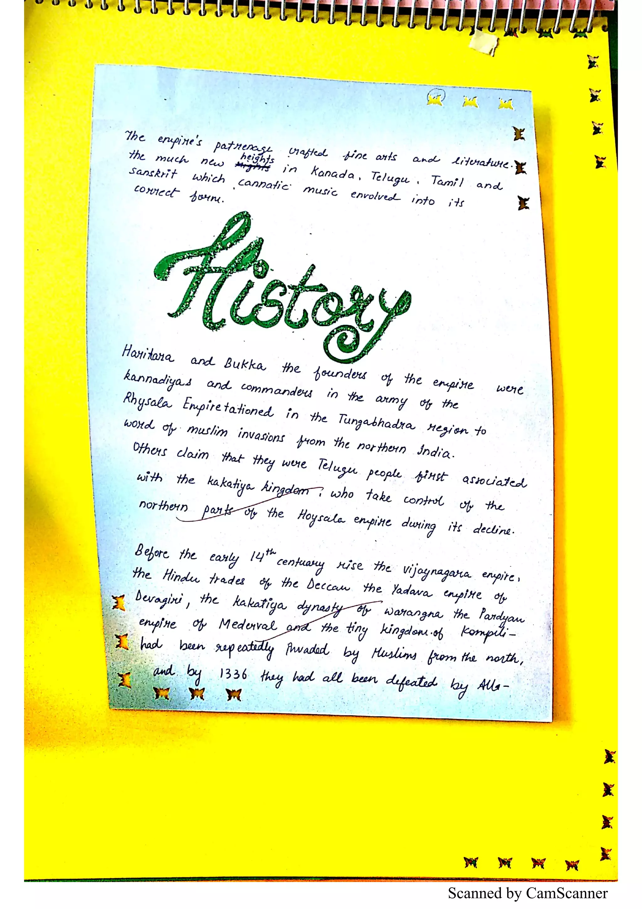 The vijayanagar empire History Project Class 12 CBSE | PDF