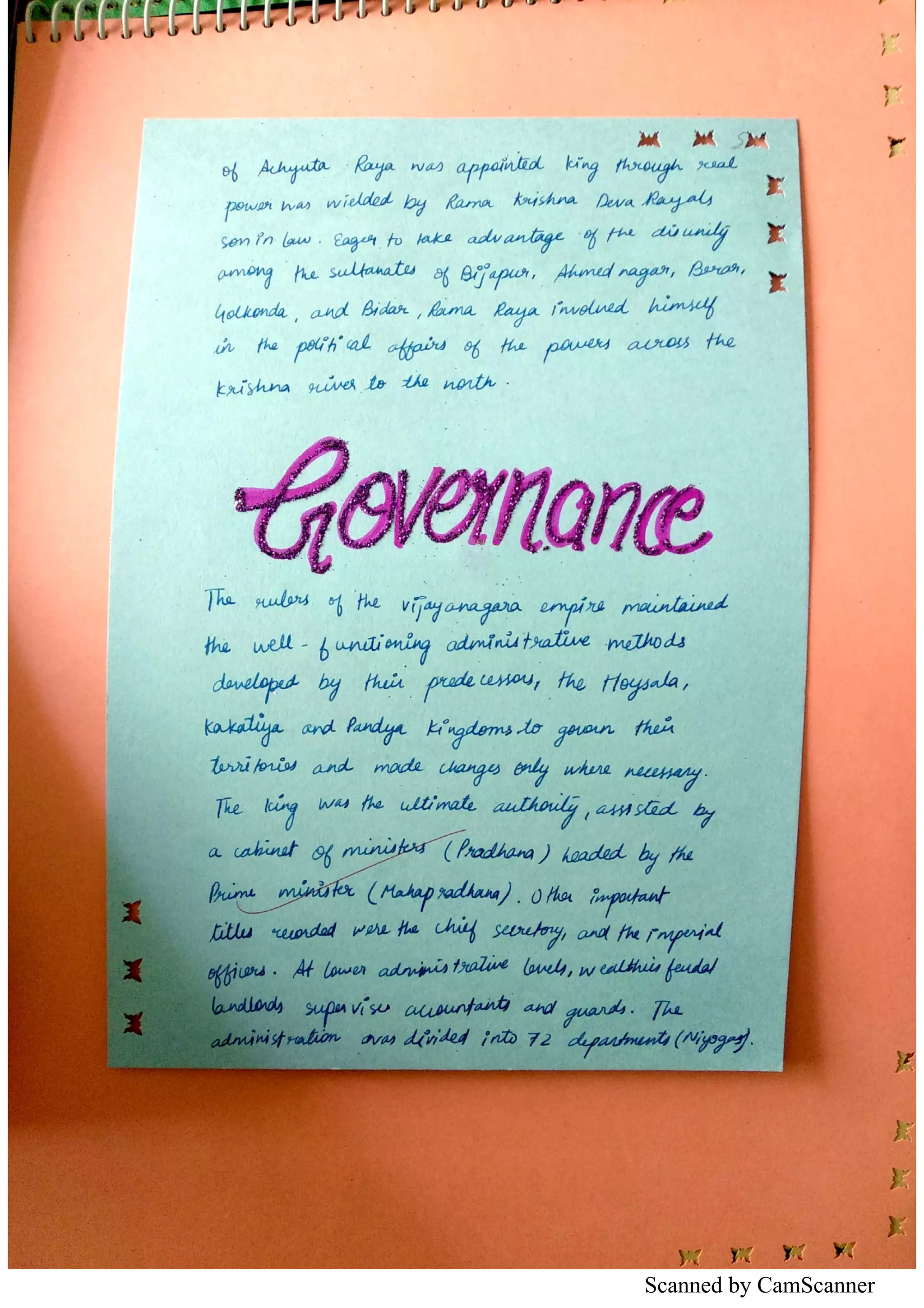 The vijayanagar empire History Project Class 12 CBSE | PDF