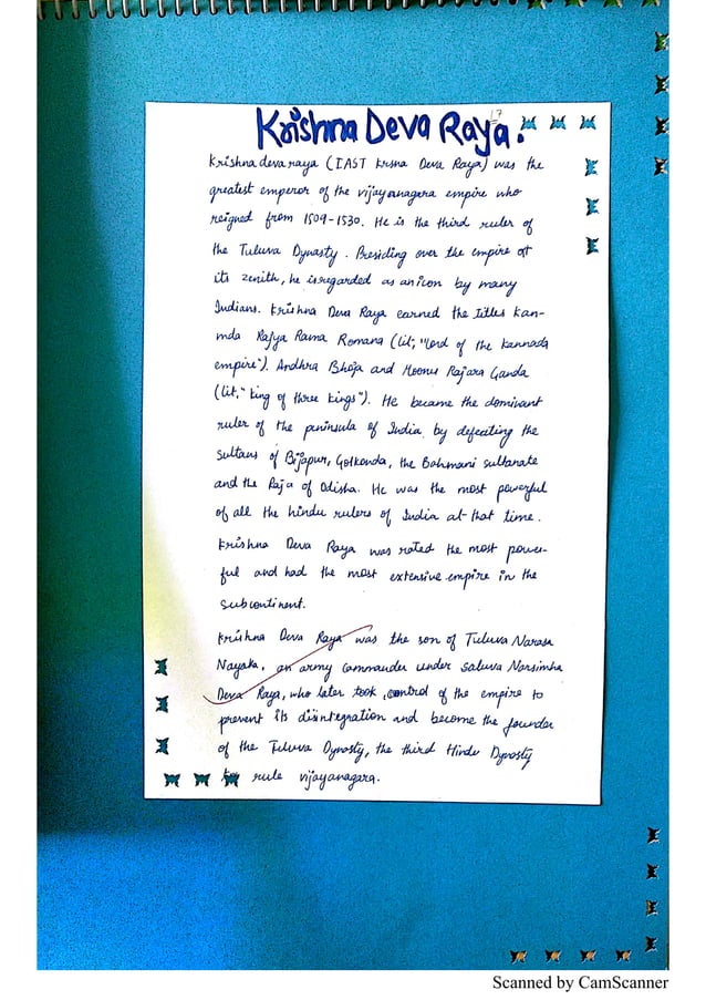 The vijayanagar empire History Project Class 12 CBSE | PDF