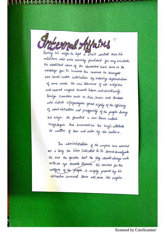 The vijayanagar empire History Project Class 12 CBSE | PDF