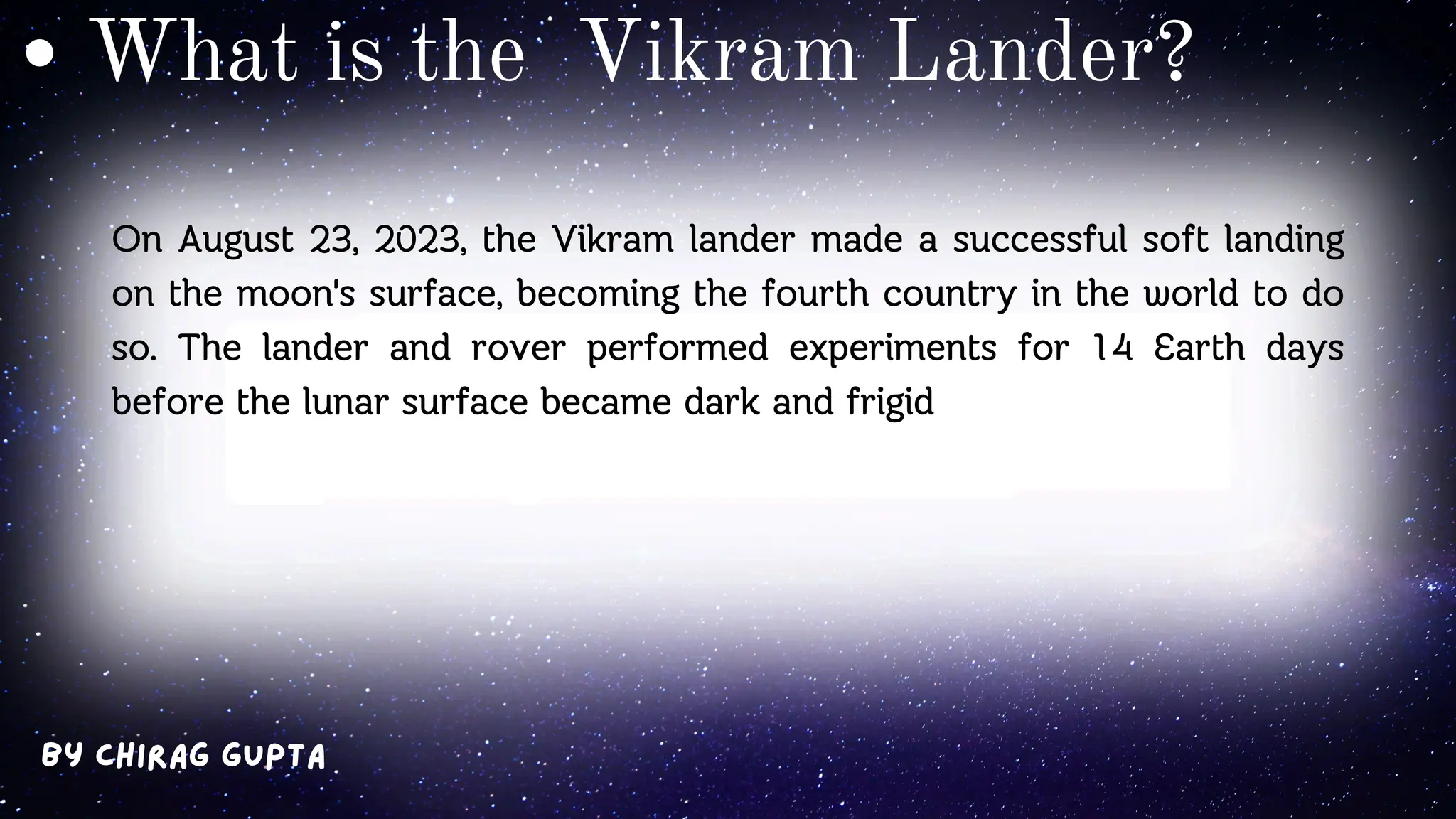 THE VIKRAM Lander ( Chandrayaan 2 and 3) | PDF