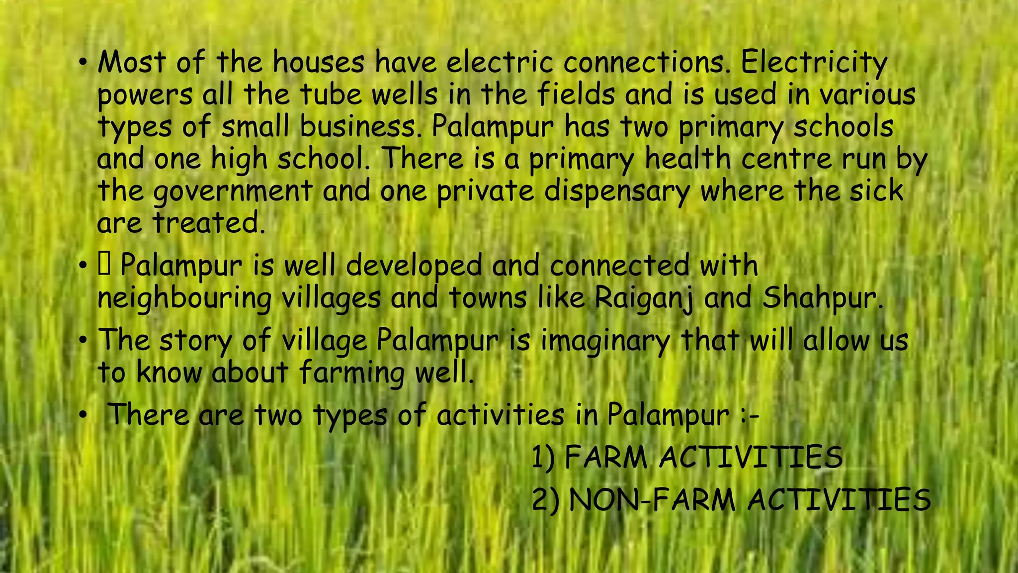 The story of village palampur class 9th ncert | PPTX