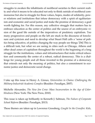 The violence of organized forgetting | PDF