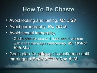 The virtue of chastity | PPT