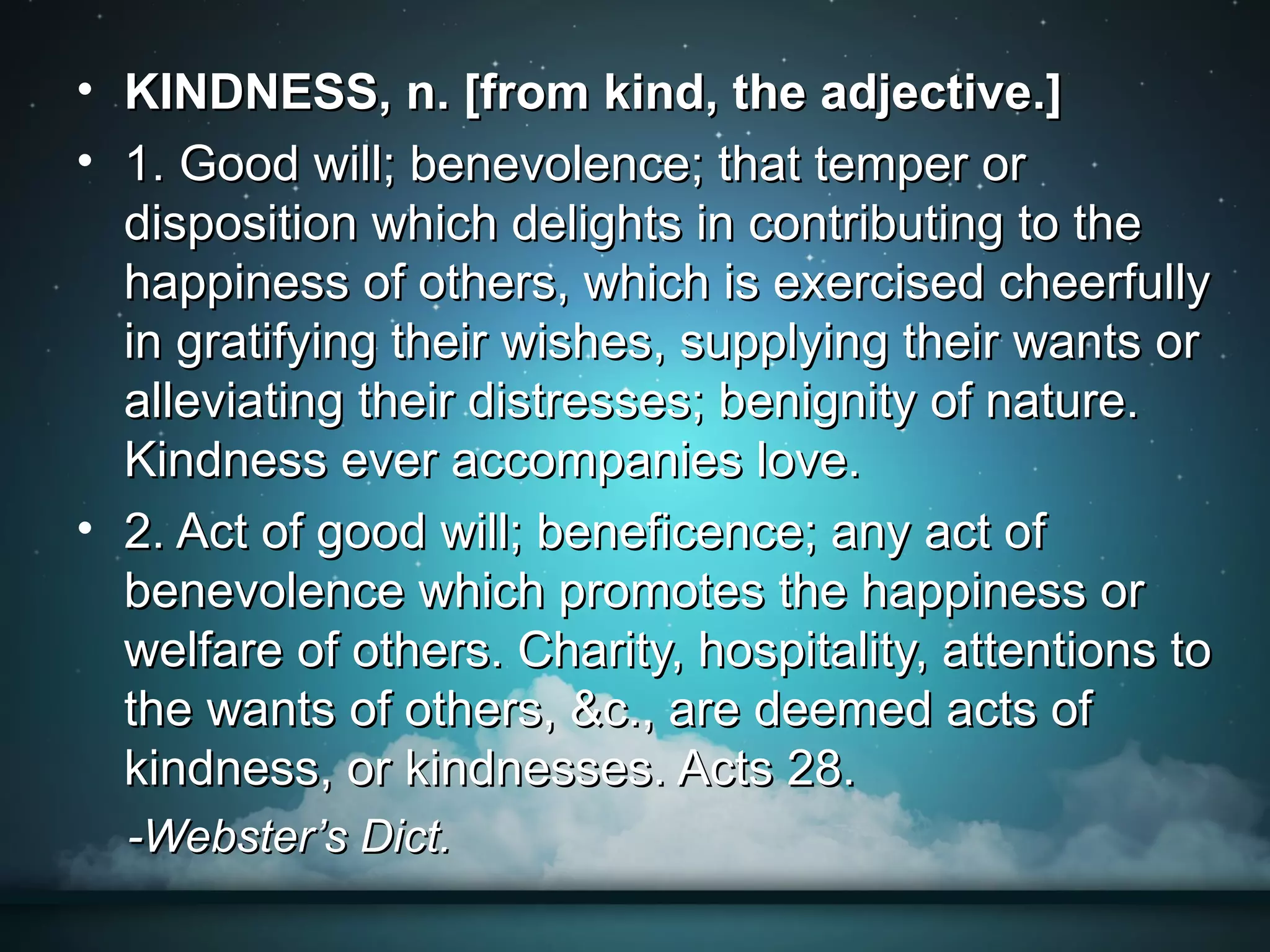 The virtue of kindness | PPT