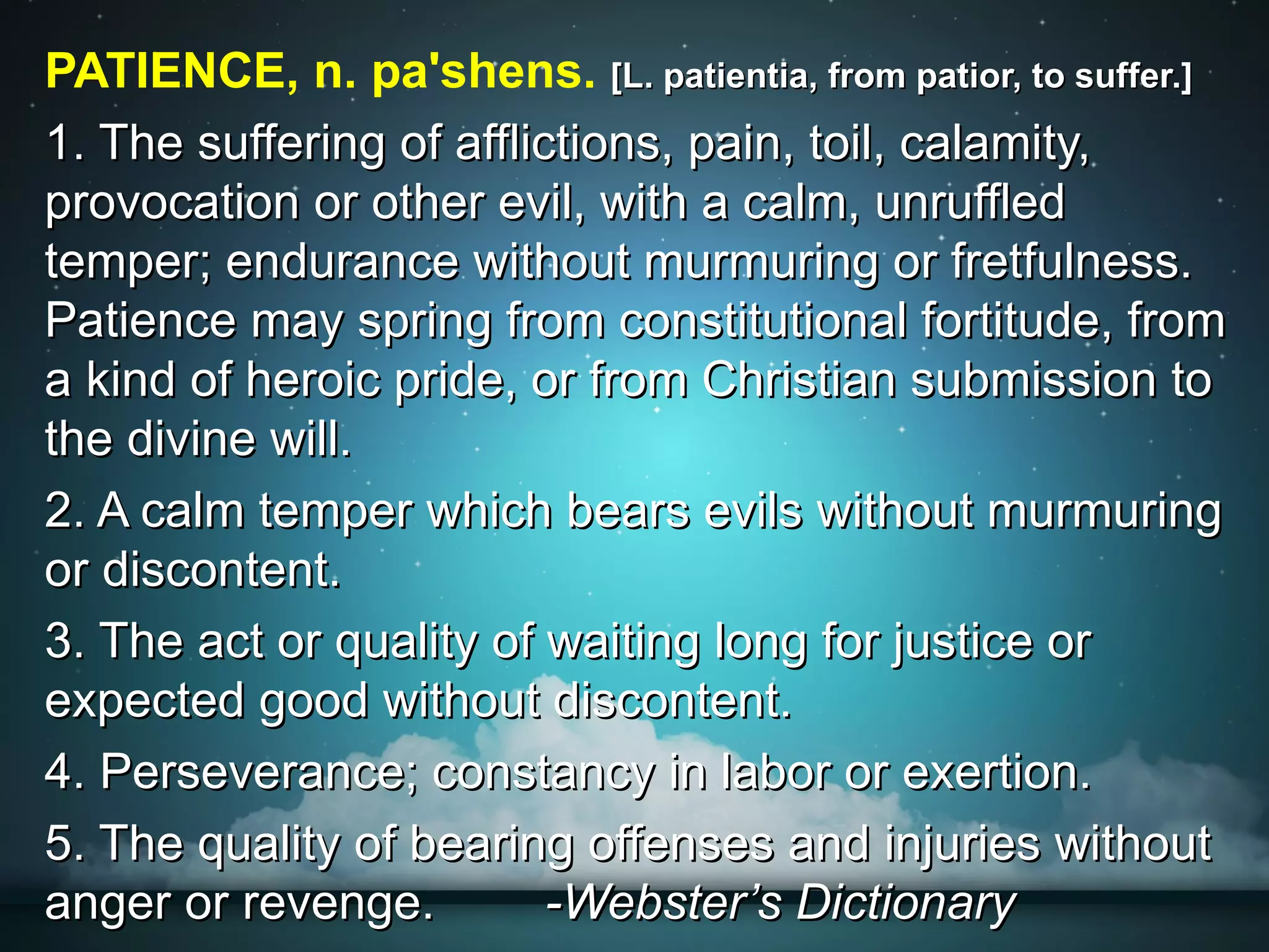 The virtue of patience | PPT