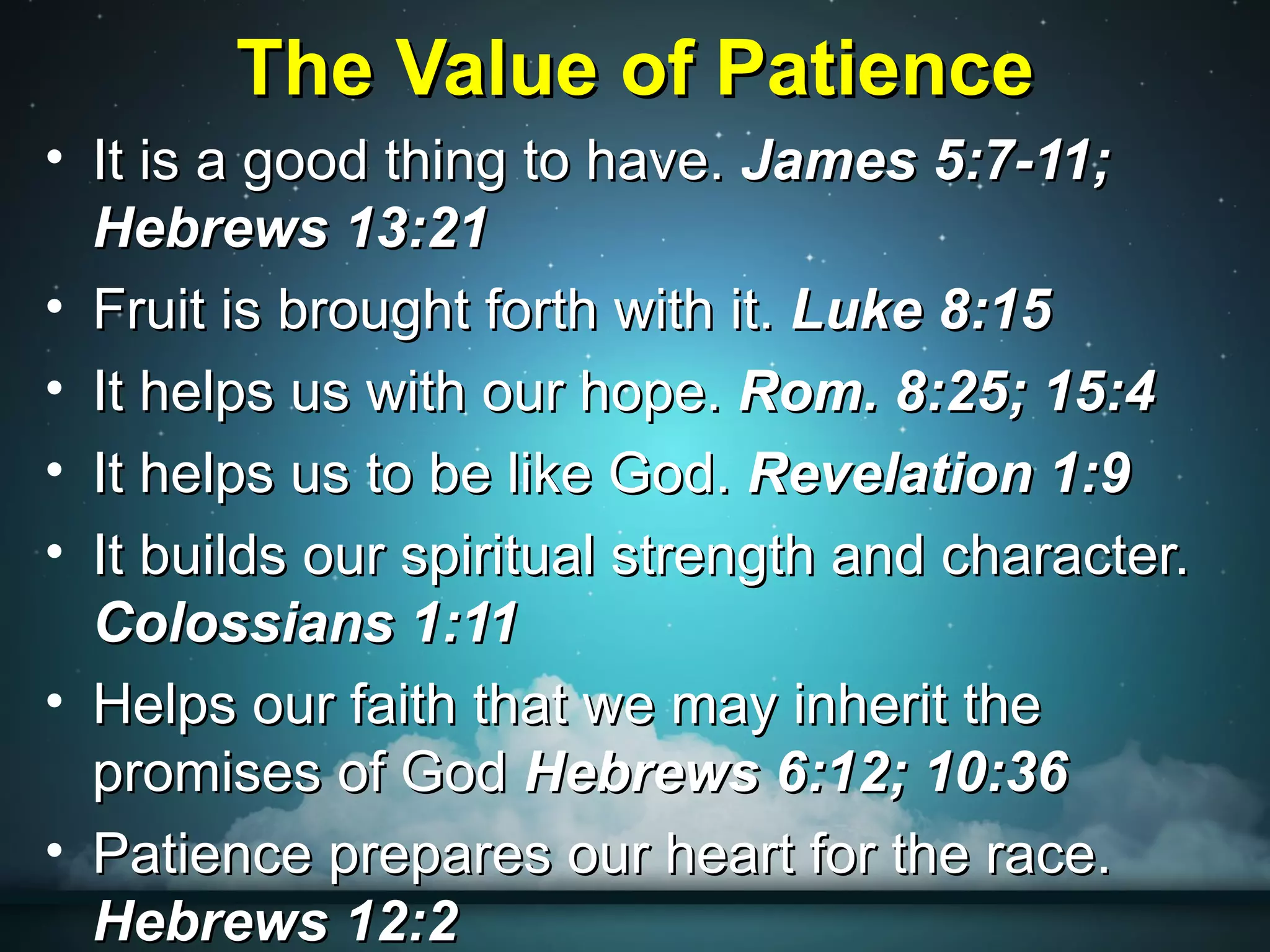 The virtue of patience | PPT