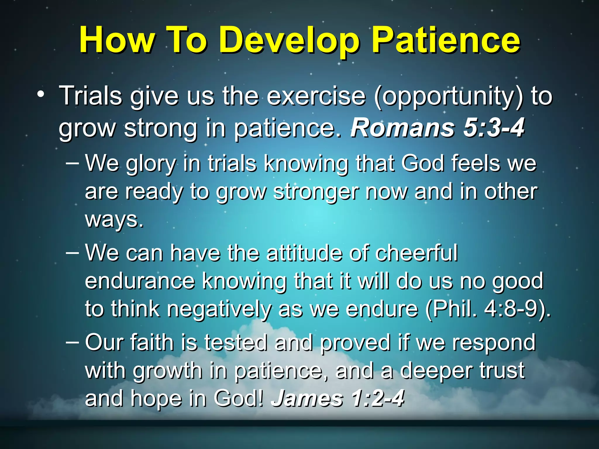 The virtue of patience | PPT