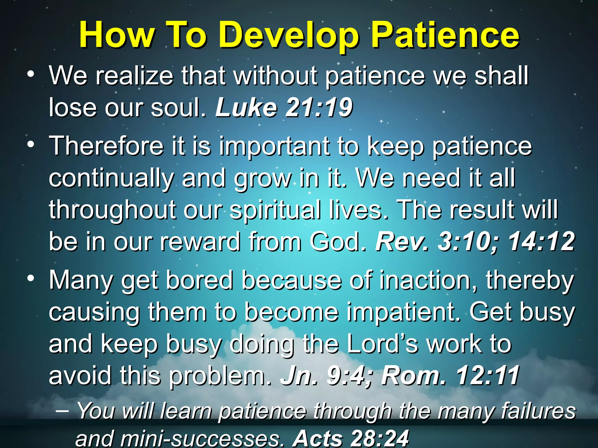 The virtue of patience | PPT