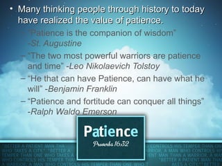 The virtue of patience | PPT