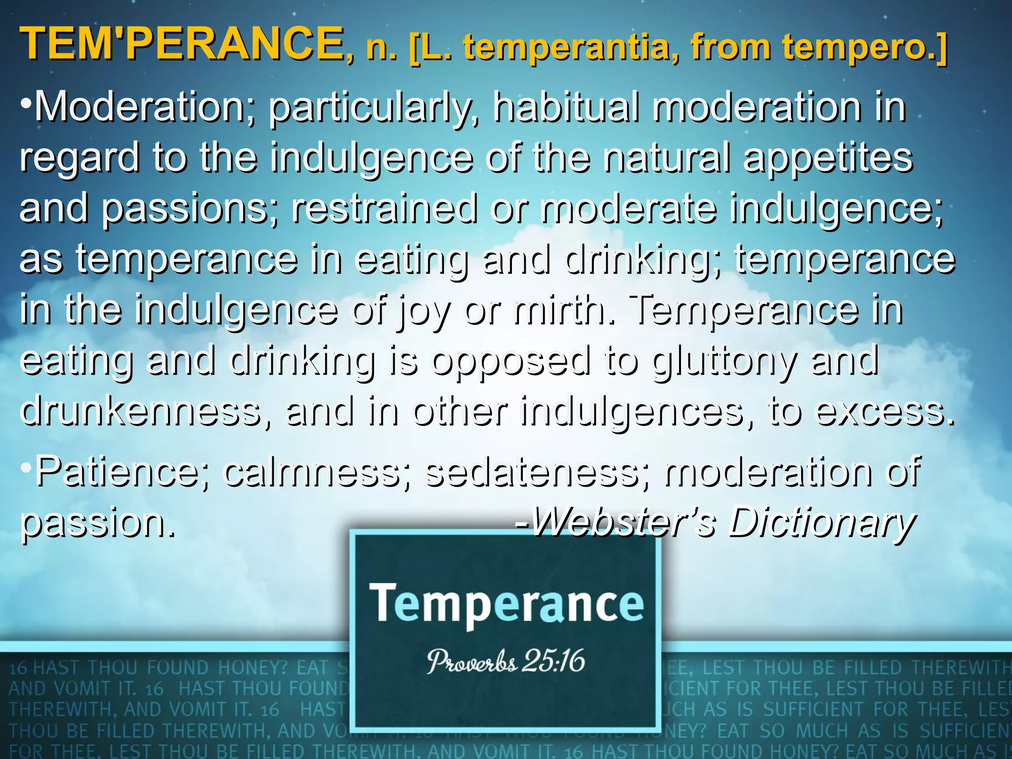 The virtue of temperance | PPT
