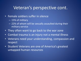 The visible and invisible wounds of today's veterans | PPT