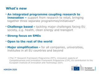 The New EU Framework Programme for Research and Innovation | PPT