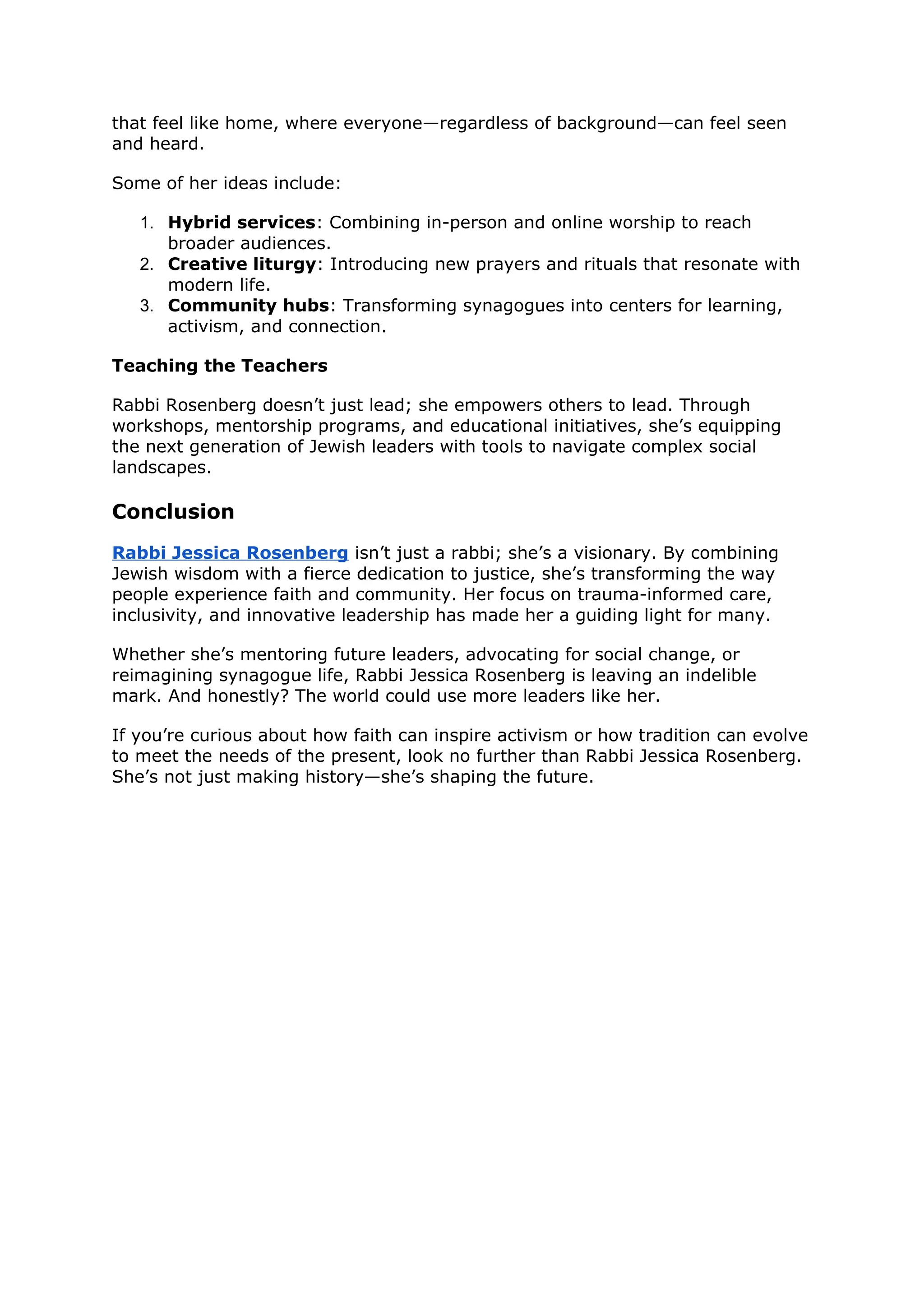 The Visionary Path of Rabbi Jessica Rosenberg_ Bridging Tradition and ...