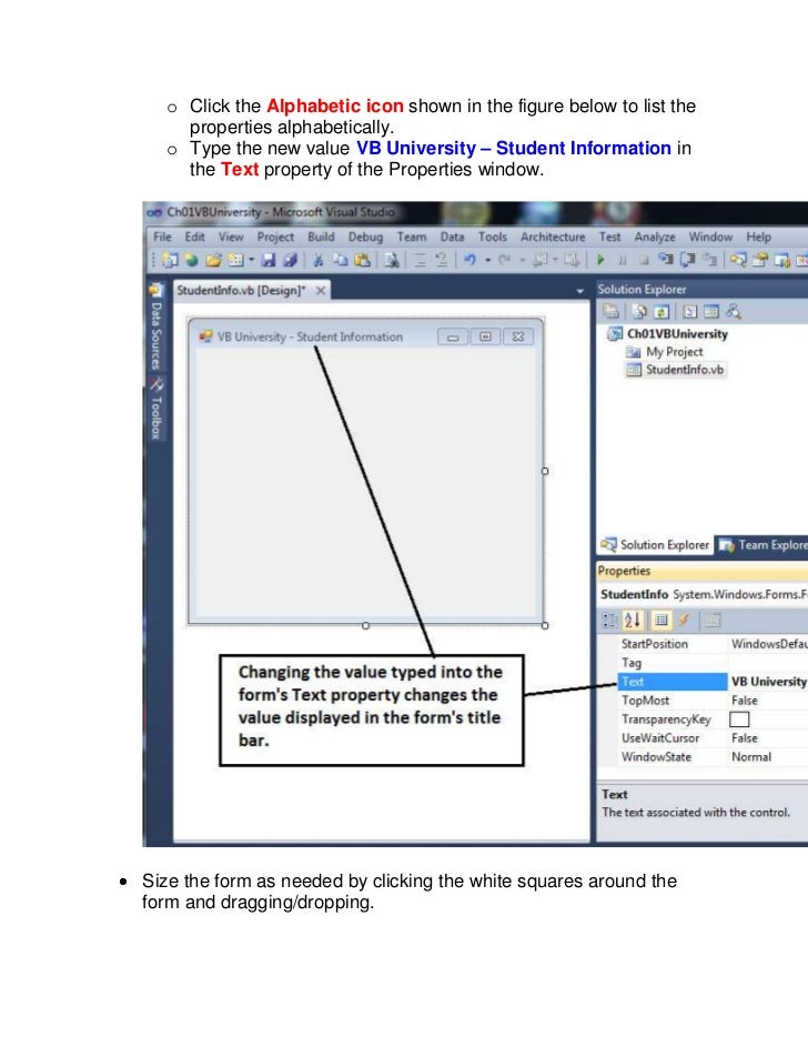 The visual studio start page is shown in the figure below